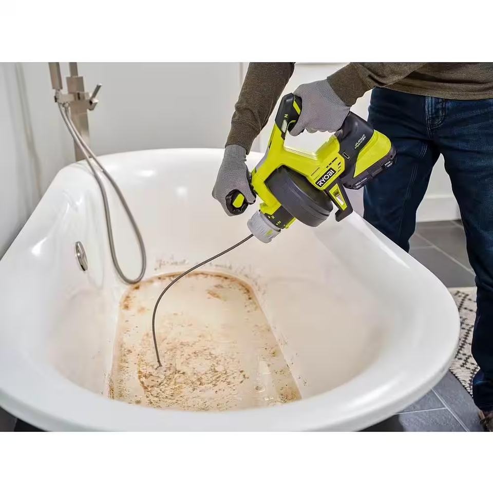 RYOBI Drum Replacement 25 Ft Cable For P4002 18V Hybrid Drain Auger ...