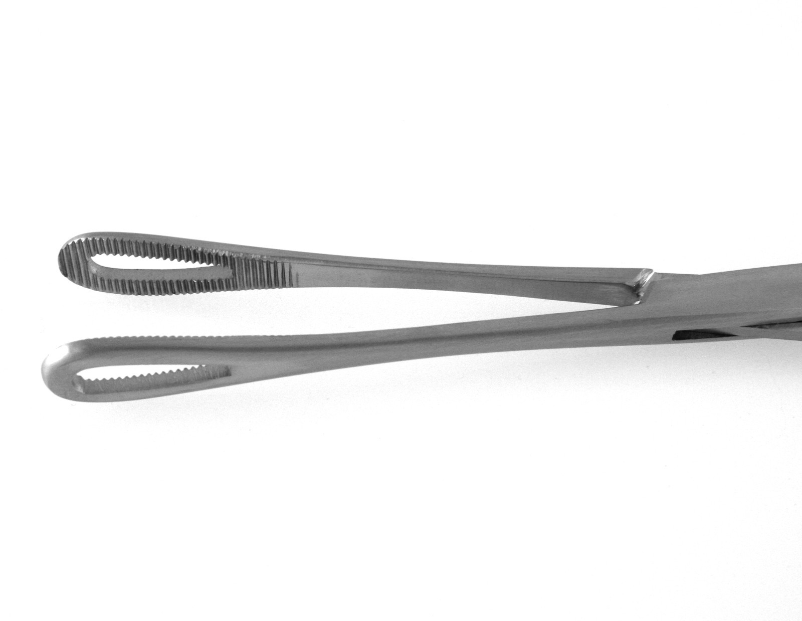 Rampleys Sponge Forceps 9" Straight Fenestrated Oval Shape Serrate Jaws ...