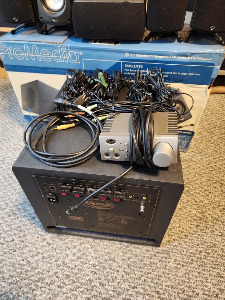 Klipsch ProMedia Ultra 5.1 Speakers System w/Blown Sub 743878014594| eBay
