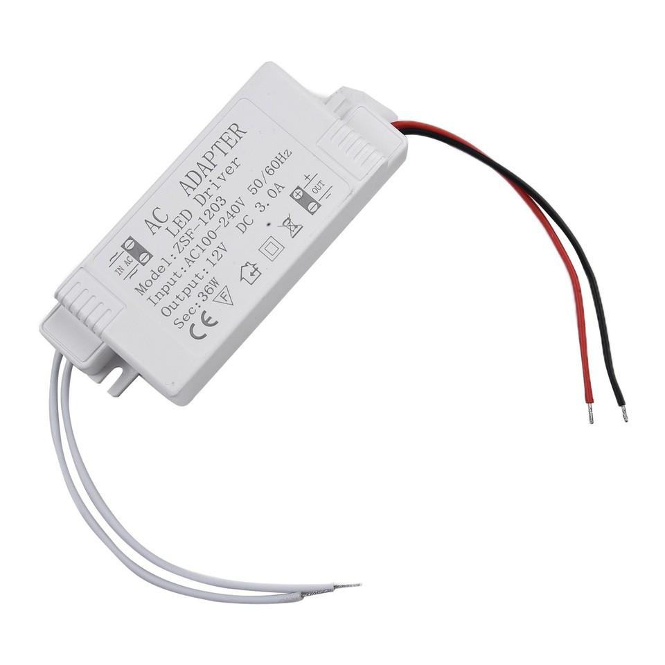 LED Driver Adapter Transformer Home Household 12W/24W/36W Power Supply ...