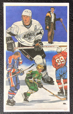 Wayne Gretzky 1992 John McLean Sports Art Print Promotional Hockey Card ...