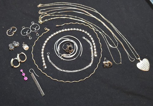 2.93 oz Sterling Silver and 925 Jewelry Lot Wear or Scrap READ ...