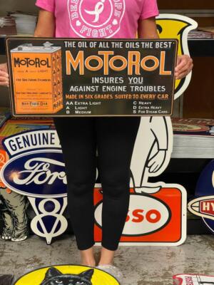 Antique Vintage Old Style Motorol Motor Oil Best Made USA | eBay