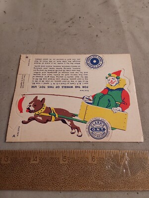 Clark's ONT Spool Cotton Circus Cat Punch Out Clown Dog | eBay
