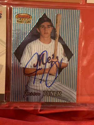 JASON TYNER AUTOGRAPHED SIGNED 1999 BOWMAN'S BEST CARD NEW YORK METS ...