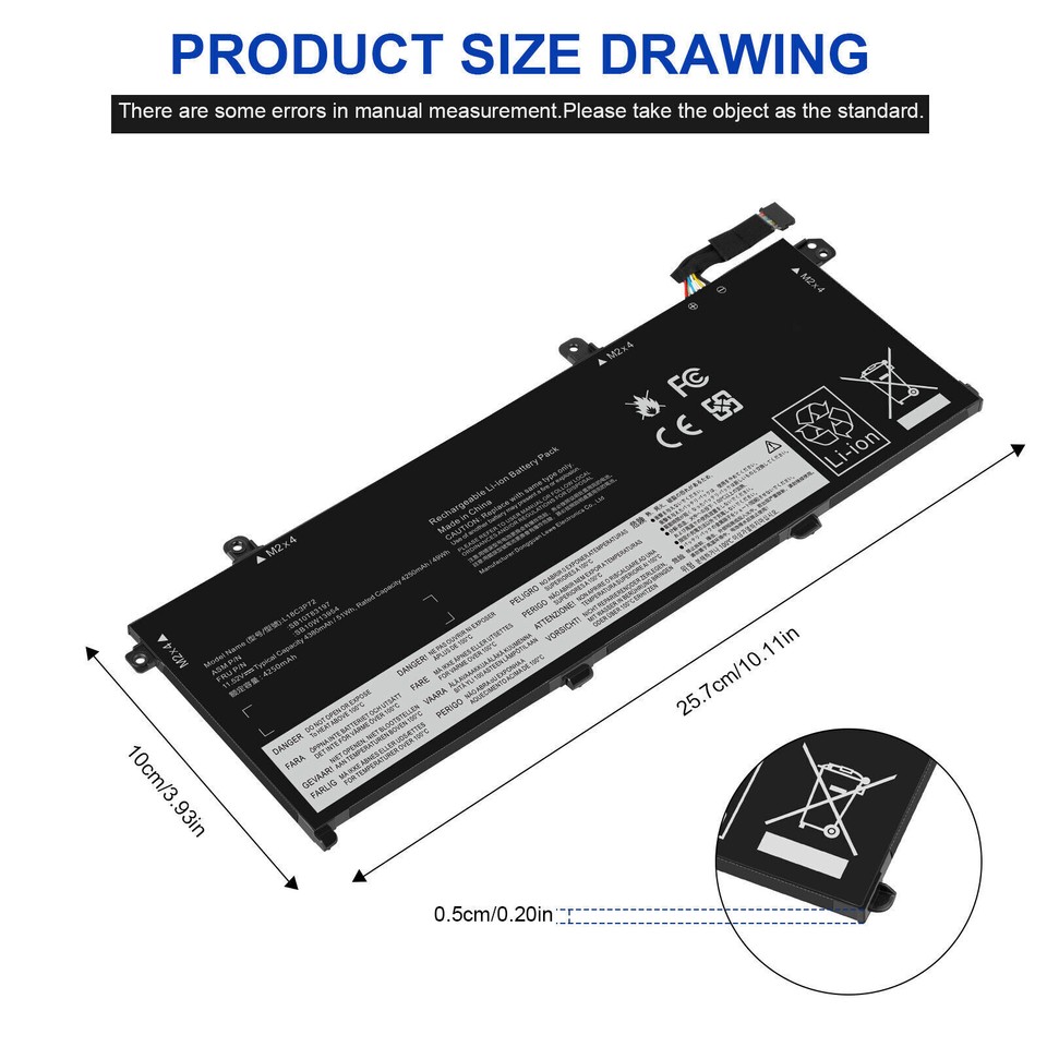 L18M3P73 Battery For Lenovo ThinkPad T490 T495 P14s T14 Gen 1st 2nd ...