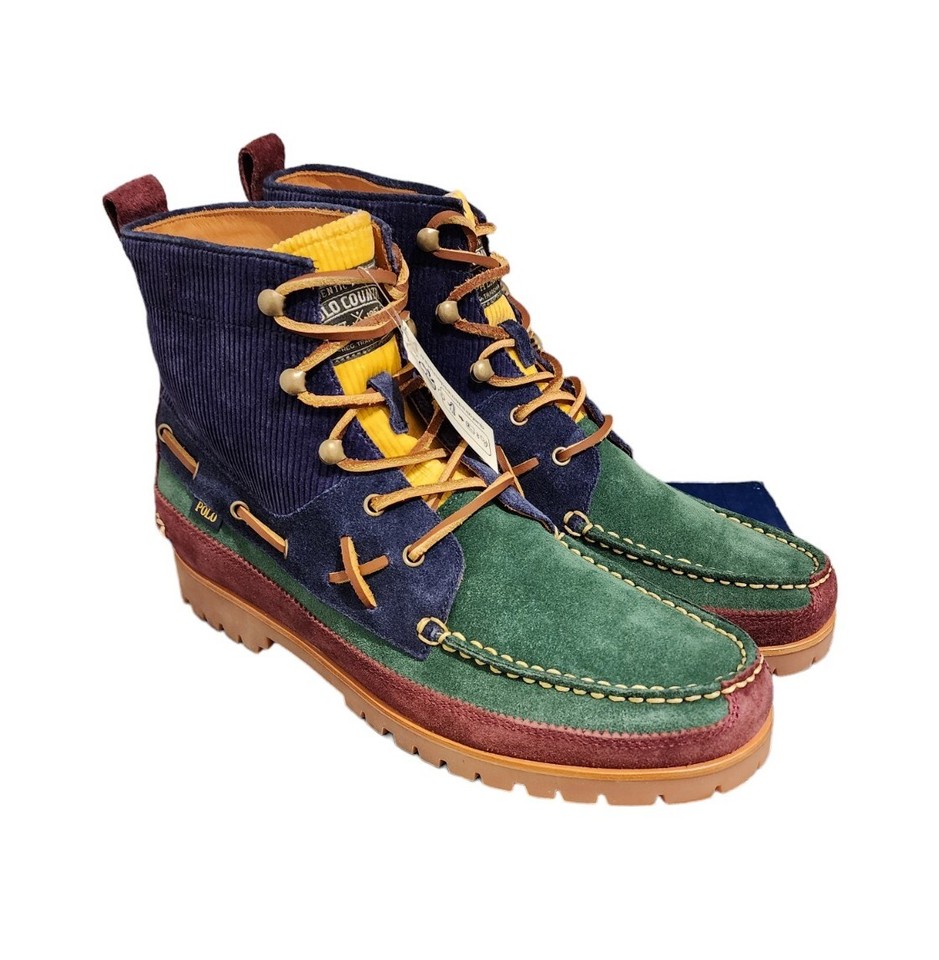 Mens Sz 10 Polo Country Ralph Lauren Ranger Suede Boots Colorblock ...