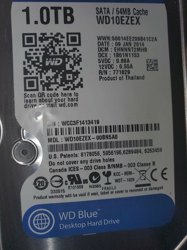Western Digital WD10EZEX-08WN4A0 1.0TB 3.5" Sata Hard Drive | eBay