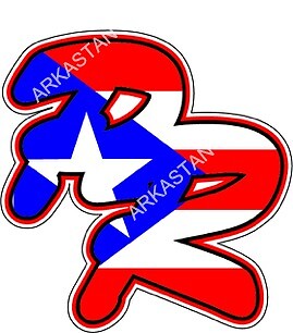 PUERTO RICO FLAG, PR STICKER- DECAL, BANDERA PUERTO RICO, LETRAS PR ...