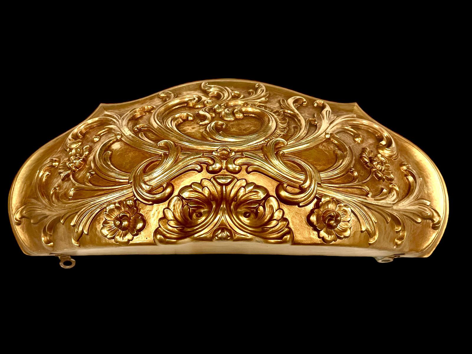 2 VTG SYROCO HOLLYWOOD REGENCY GOLD/ COPPER COLOR ORNATE WALL WATER ...