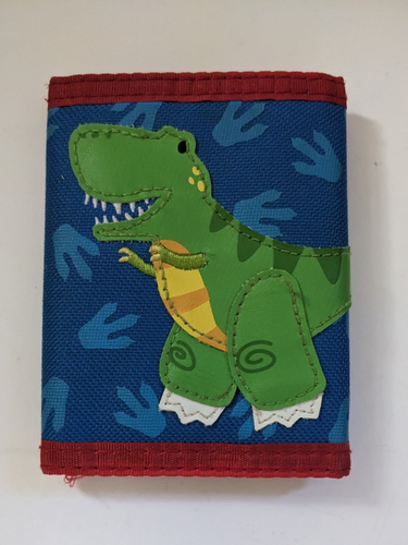 Stephen Joseph DINOSAUR WALLET Trifold Green T-Rex Blue Red Kids ...