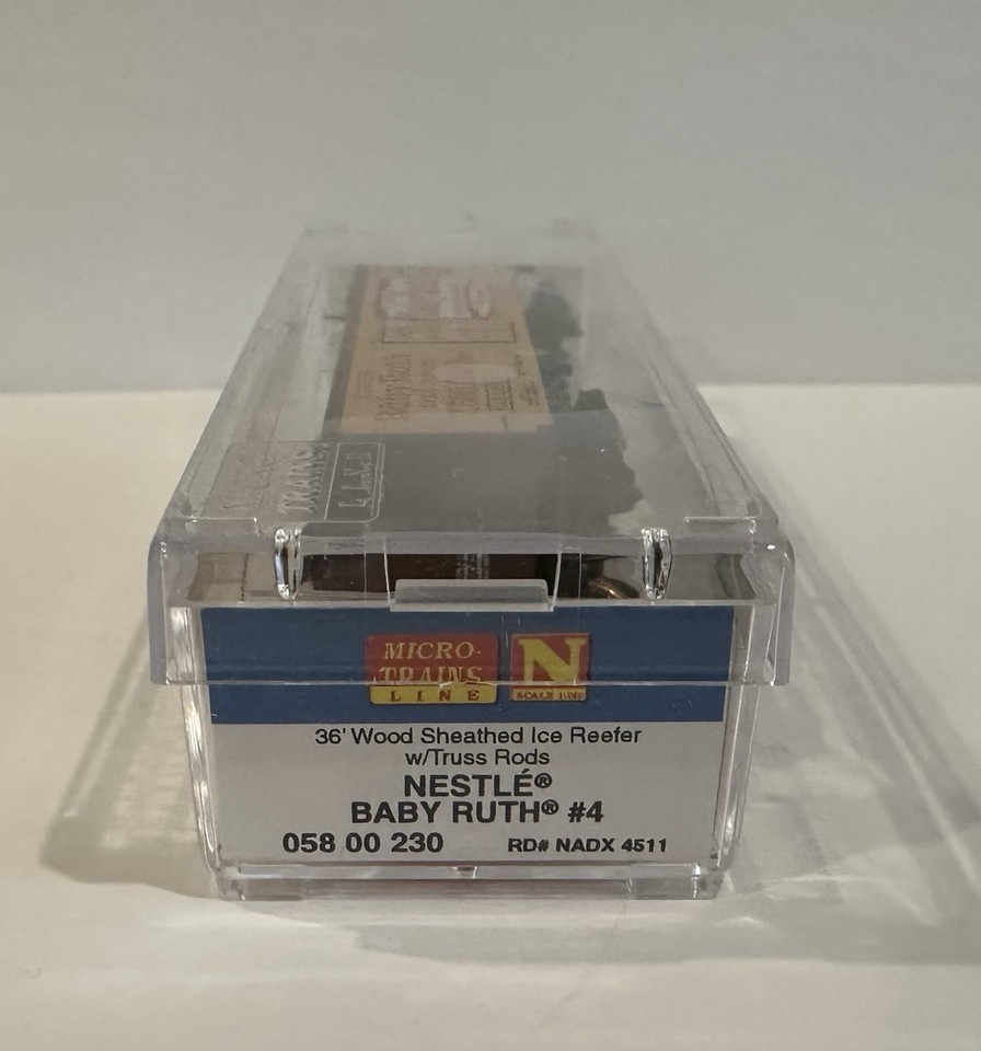 MicroTrains N Scale 058 00 230 36' Ice Reefer Nestle Baby Ruth #4 NADX ...