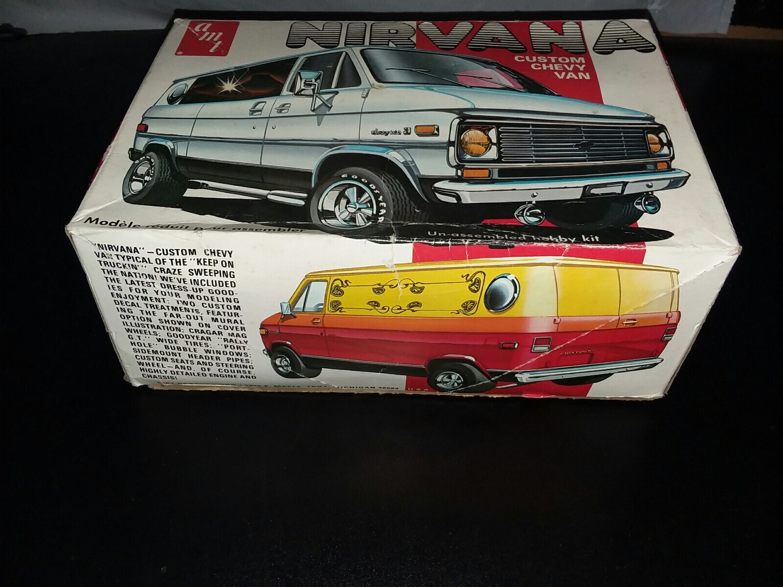 AMT Original Issue 1979 Nirvana Custom Chevy Van T394 Model Factory 1/ ...
