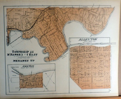 1893 - Map-Cities of Allenton; Fenton & Township 13 ; St. Louis County ...