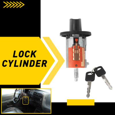 FOR FORD IGNITION SWITCH LOCK CYLINDER W/ TRANSPONDER 2 CHIPPED KEYS ...
