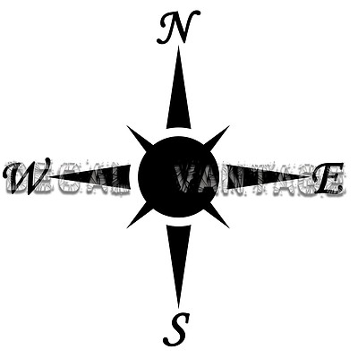 Cardinal Directions Vinyl Sticker Decal Compass Rose Choose Size ...