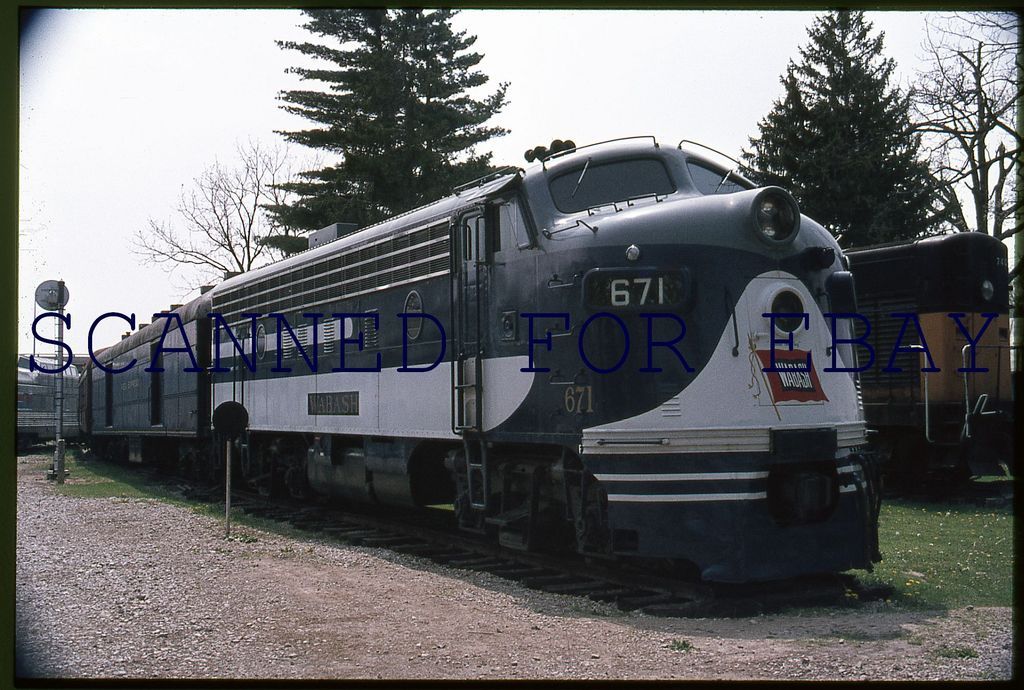 May 83 Wabash #671 F-7 Bellevue Ohio VINTAGE 35MM SLIDE Railroad | eBay