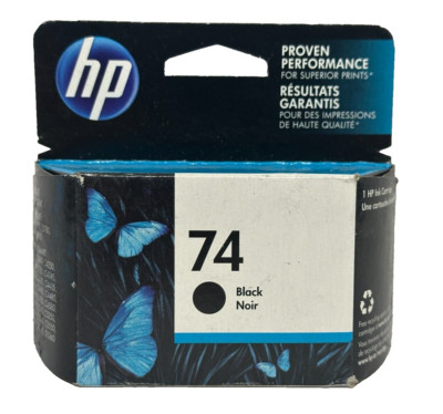 HP 74 BLACK CB335WN DeskJet Genuine 140 Ink Cartridge Sealed/Exp. 2017 ...