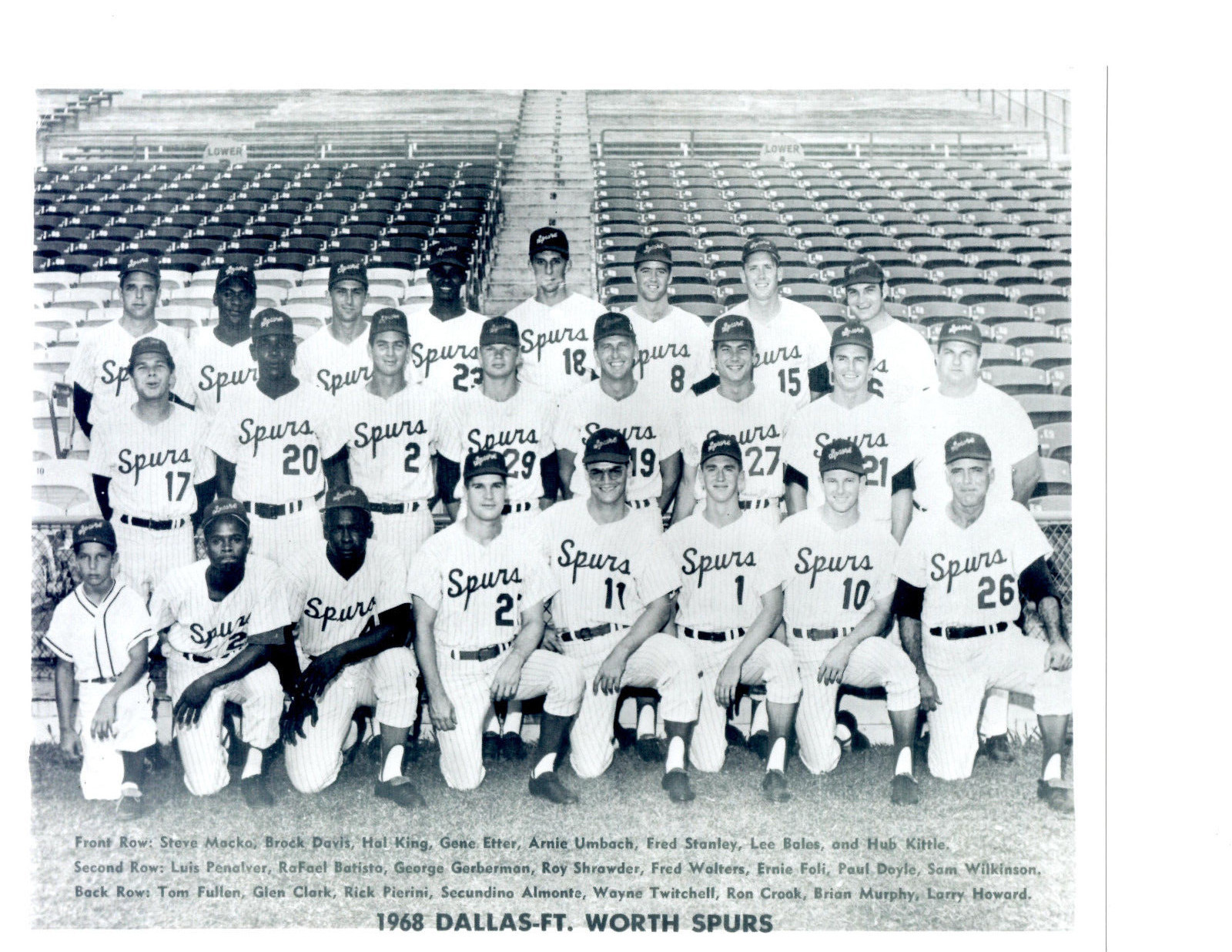 1968 DALLAS FT. WORTH SPURS 8X10 TEAM PHOTO BASEBALL TEXAS USA | eBay