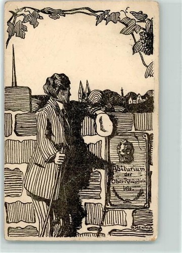 13190174 - 5700 Muehlhausen Abiturium der Ober-Realschule 1910 Herr mit ...