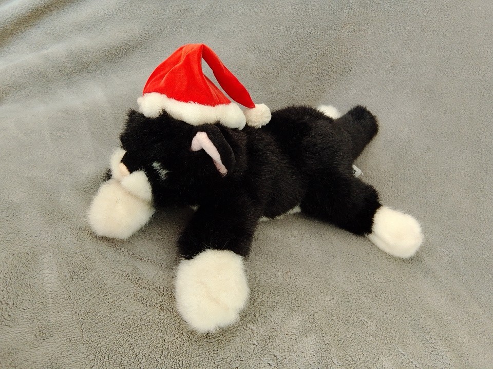 Russ Berrie Christmas Buttons Cat Soft Toy Plush. 11" | eBay UK