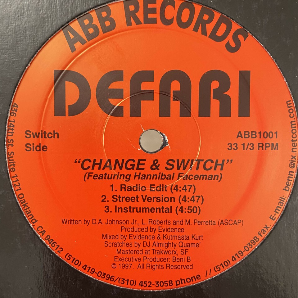 DEFARI + EVIDENCE - BIONIC / CHANGE & SWITCH (12") 1997 RARE!! DILATED PEOPLES | eBay