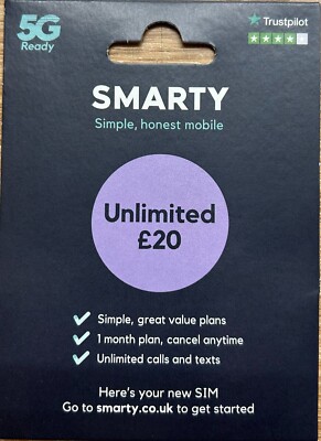 Smarty network pay as you go sim cards - official pack | eBay UK