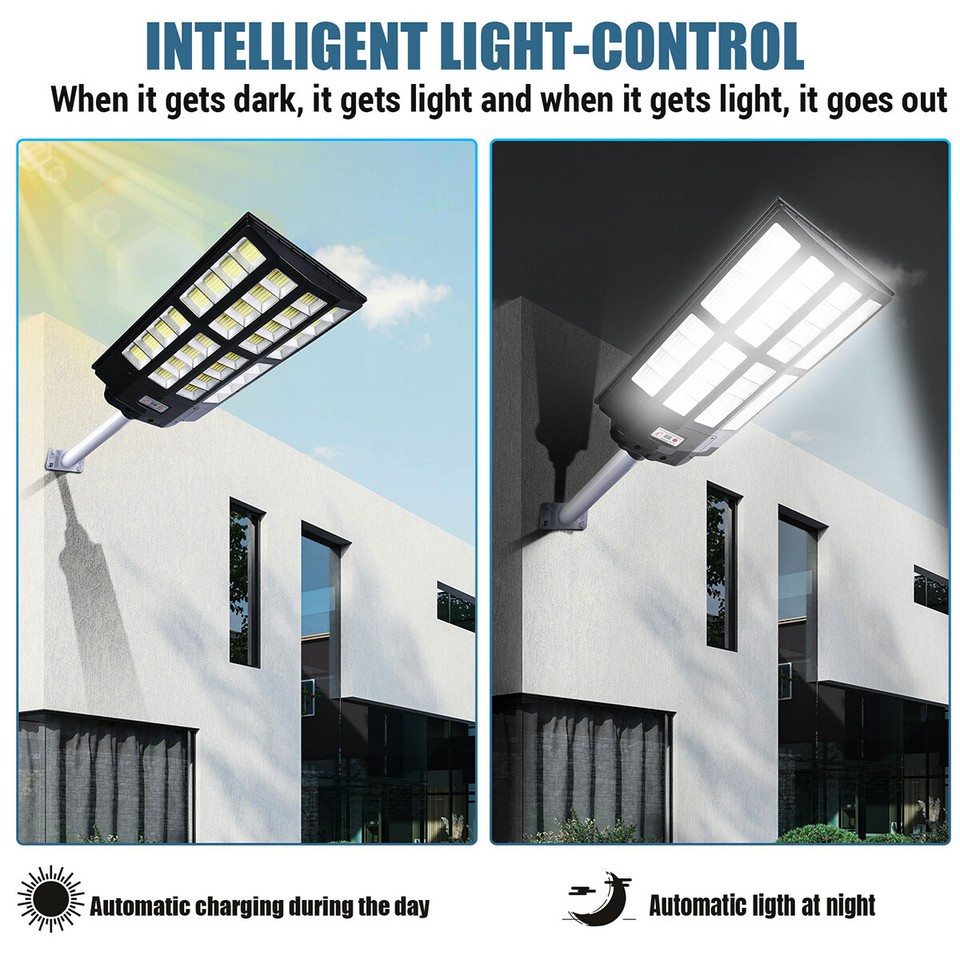 14000000LM Commercial Solar Street Light Outdoor Dusk to Dawn Solar ...