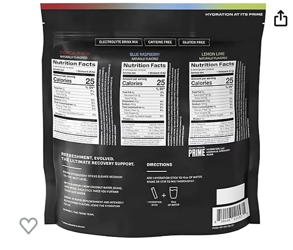 Prime Hydration + Sticks Electrolyte Drink Mix Variety Pack, ~BIGGER ...