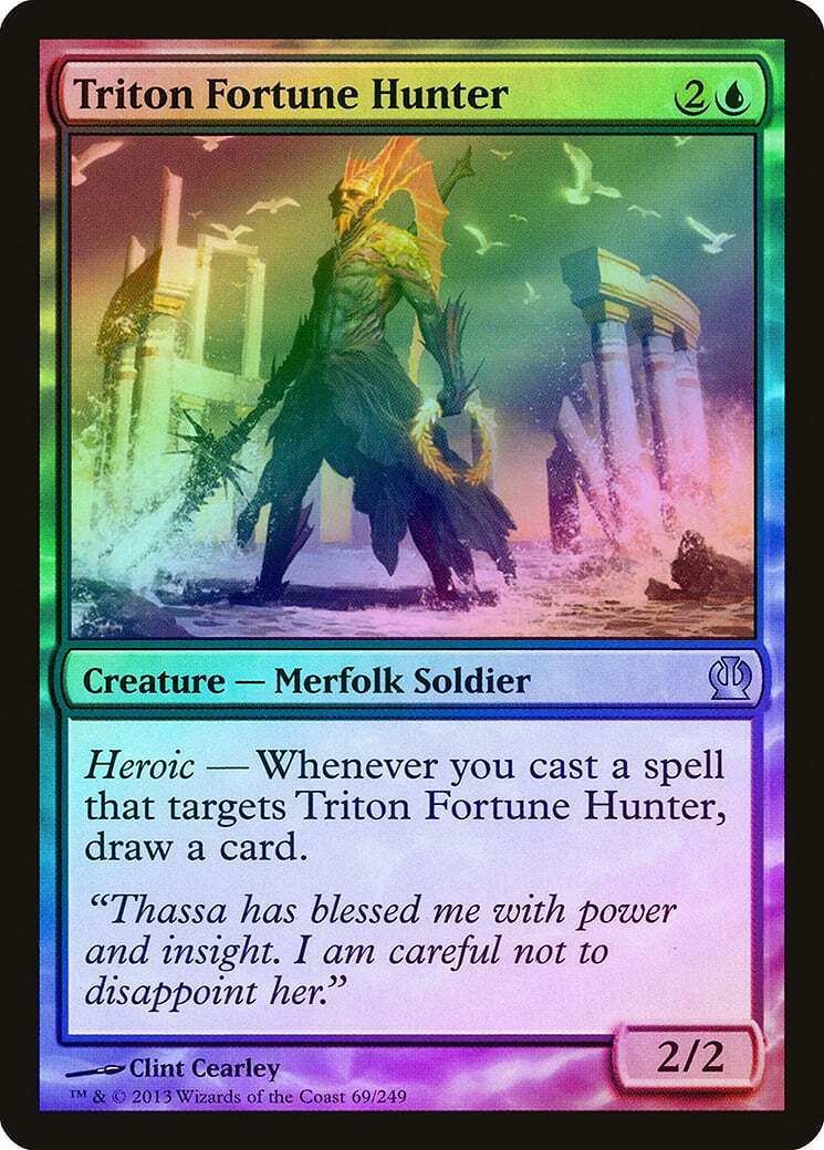 Triton Fortune Hunter FOIL Theros NM Blue Uncommon MAGIC MTG CARD ...