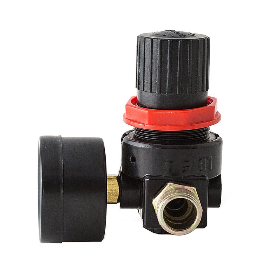 1/4" Air Compressor Pressure Regulator Pneumatic Pressure Control Valve ...