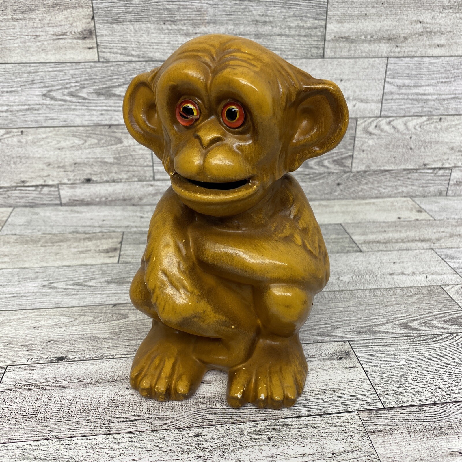 Vintage Haeger Monkey Coin Bank w/stopper | eBay