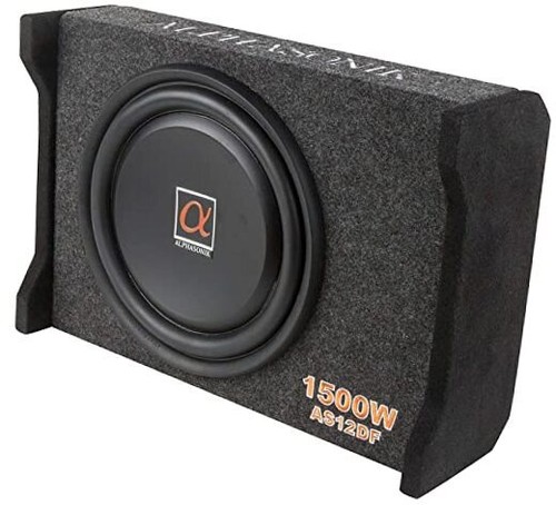 AS12DF 12" 1500 Watts 4-Ohm Down Fire Shallow Mount Flat Enclosed Sub ...