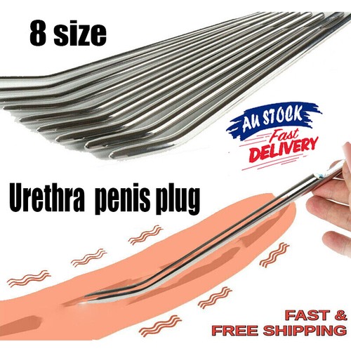 8 Size Male Stainless Steel Penis Plug Dilators Rod Sounding Dilator ...
