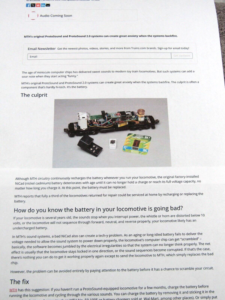 MTH 50-1012 DCS IR Remote Commander Control Set w/ Instructions ...