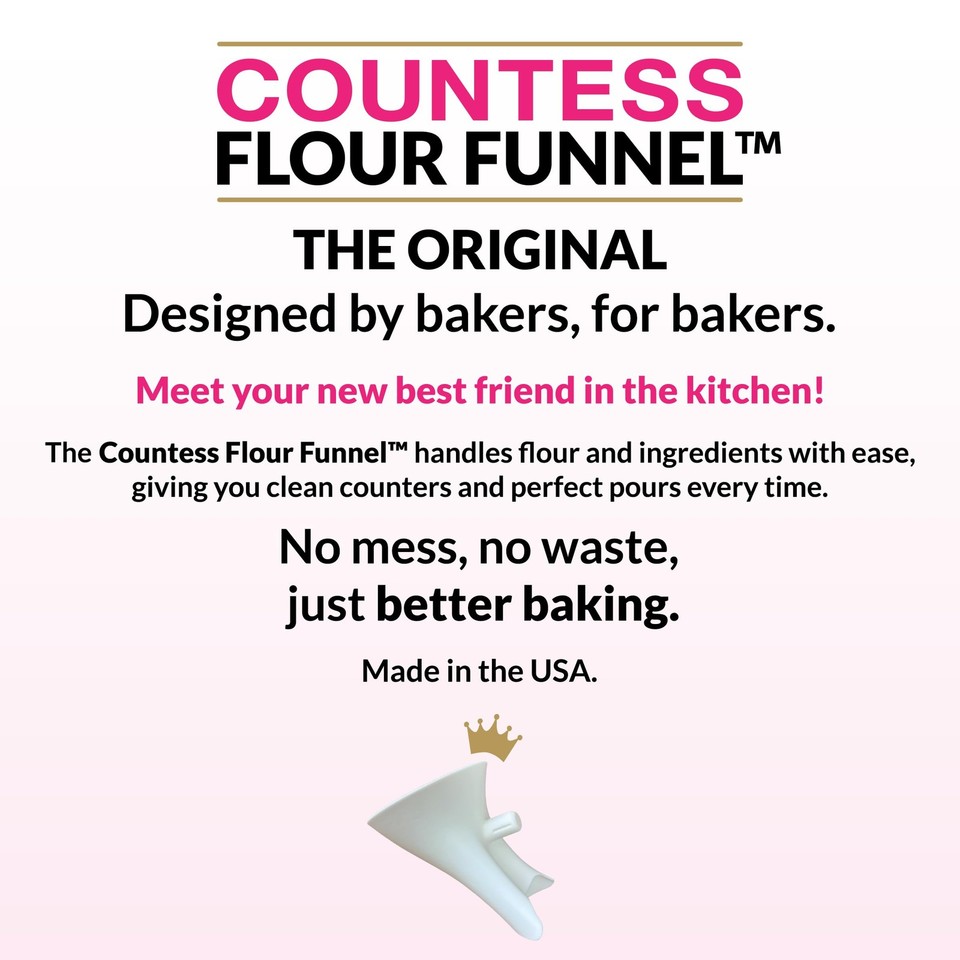 Countess Flour Funnel™ - Stand Mixer Attachment by The Cookie Countess ...