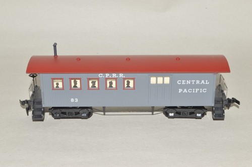 HO scale Tyco Central Pacific RR 1860 old time passenger car train ...