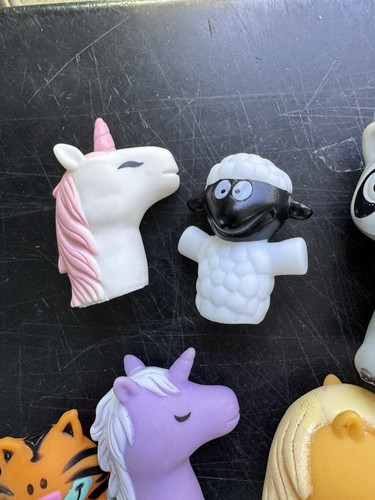 Lot Of 17 Animal Finger Puppets Rubber Puppet Kids Children Toys | eBay