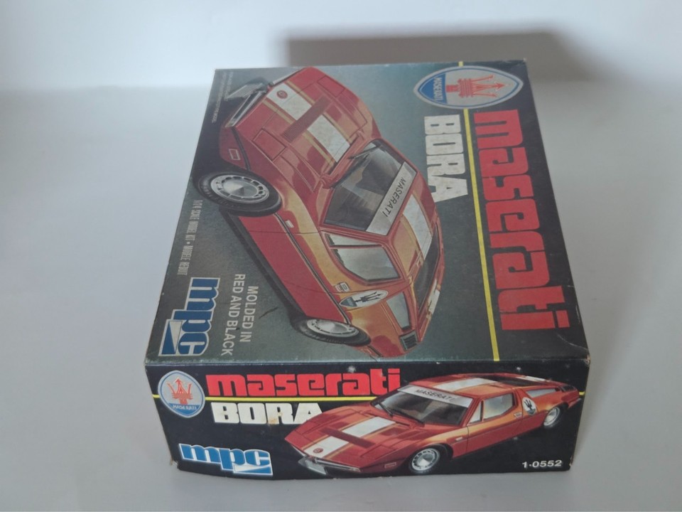 MPC Maserati Bora 1:24 Scale Plastic Model Kit Box With Loose Parts | eBay