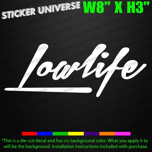 Low Life Lowlife Funny Car Window Decal Bumper Sticker JDM lowrider ...
