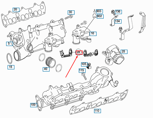 OE MB GL X164 INTAKE MANIFOLD ADJUSTING UNIT LINKAGE A6421440035 | eBay