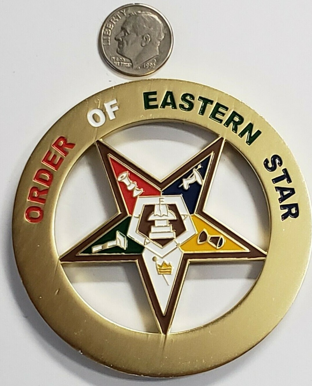 OES Heavy Weight Car Emblem Badge - 2.75" Round Eastern Star Car ...