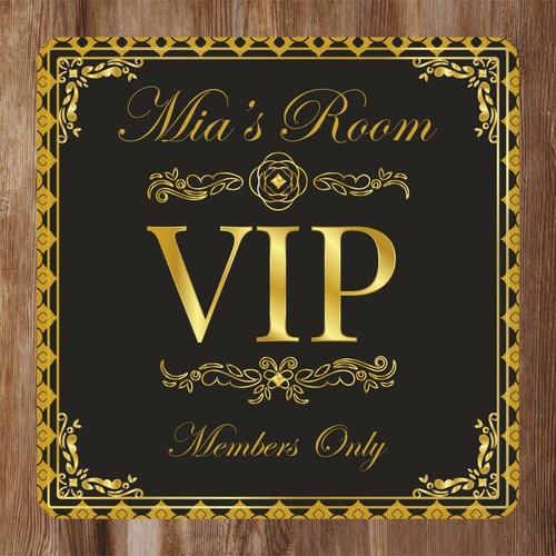 VIP Kids Bedroom Door Sign Personalised With Any Name | eBay