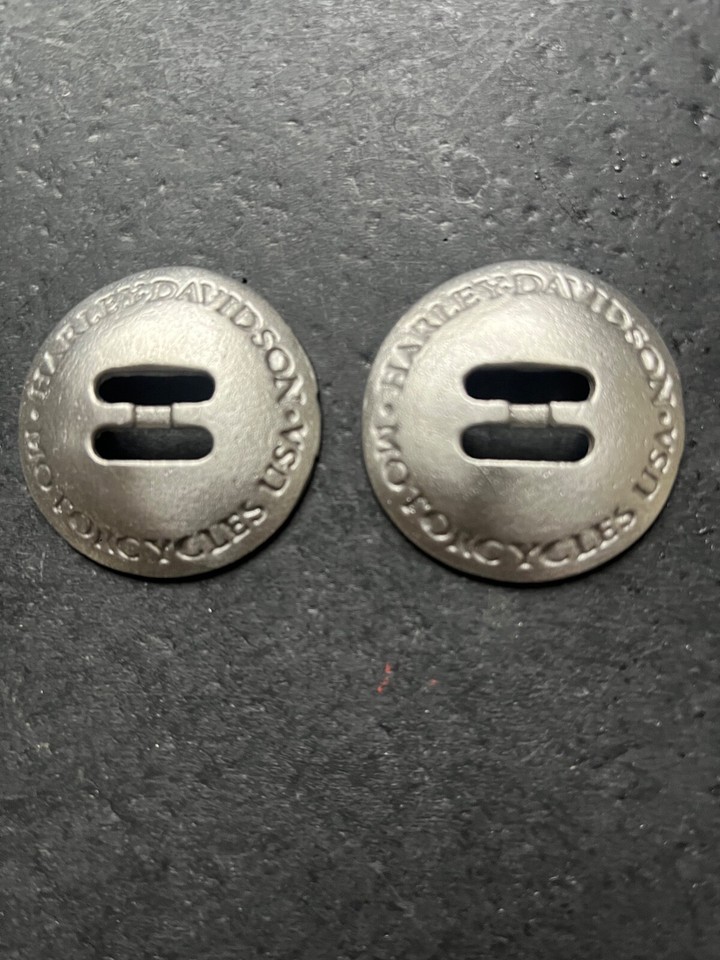 2 Harley Davidson Conchos Vintage Motorcycle Club Leather Badges Vest ...