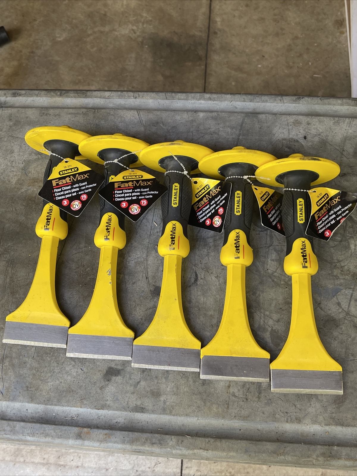 Lot Of (5) Stanley 16-331 FatMax Floor Chisels Scrapers, 3” Wide, New ...