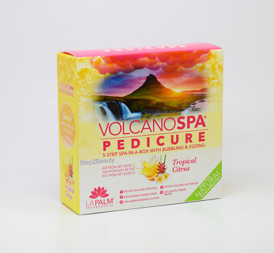 Lapalm Volcano Spa Pedicure 5-Step in A Box Kit Tropical Citrus -Pack ...