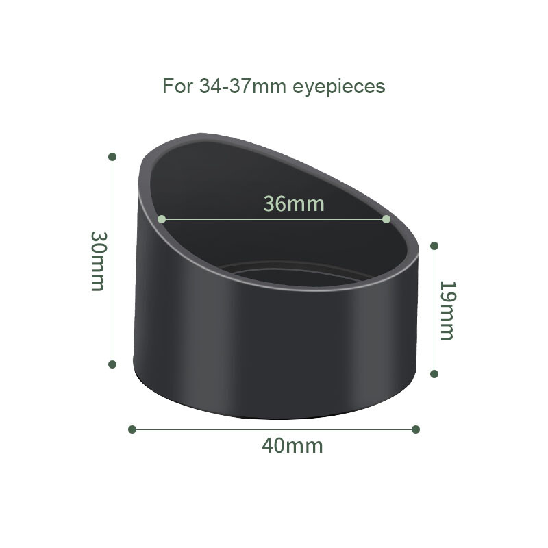 Two Pieces Rubber Eye Cups Eye Guards Caps for 34-37 mm Microscope ...