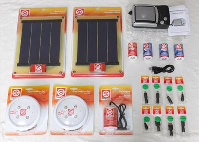 Toughstuff Solar Camping Kit - 2 Panels,2 Rechargeable Lights, Radio ...