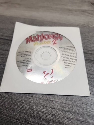 Vintage 1999 eGames Mahjongg Master 2 PC CD-ROM Windows 95/98 Disc Only ...