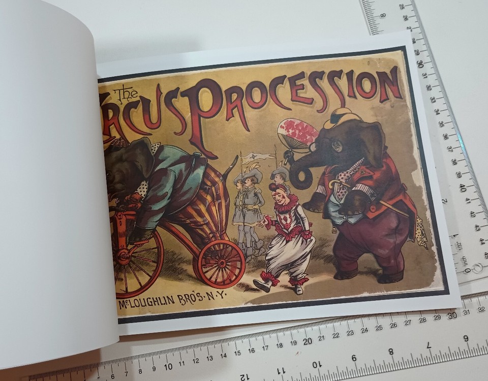 Circus Procession 1888 McLoughlin Bros PARADE Animals Clowns Horses ...